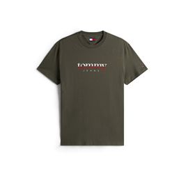 Tommy Jeans T-Shirt Herren Gr&ouml;&szlig;e XXL oliv / rot / wei&szlig;