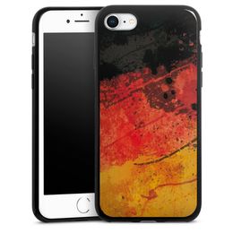 DeinDesign iPhone SE (2022) Handy Slim Case extra dünn Silikon Handyhülle schwarz Hülle Flag Flags Germany Silikon Slim Case