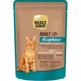 SELECT GOLD Adult Acceptance Huhn mit Leber & Lachs 48x85 g