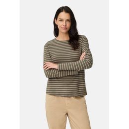 Camel Active Langarm-T-Shirt aus Bio-Baumwolle in Graugr&uuml;n | Gr.: 3XL