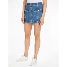 Tommy Jeans Jeansrock »BELTED ZIPPER SKIRT BH7036« Webrock mit Gürtel aus Denim Denim Medium 33 33 Mini Jeansrock von Tommy Jeans Womanswear