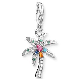 Thomas Sabo Charm-Einhänger »Palme, 1932-342-7« mit Glas-Keramik Stein silberfarben-mehrfarbig + mehrfarbig Modischer Charm-Anhänger mit...