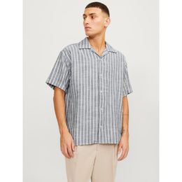 Jack & Jones JACK & JONES Kurzarmhemd »JORCABANA STRIPE SHIRT SS SN« sky captain M - N-Gr N-Gr M Hemd von Jack & Jones