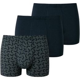 Schiesser Boxershorts »95/5« 3er Pack, mit softem, tonalem Komfortbund 901-2x dunkelblau/1x blau-gemustert 5 5 Herren Boxershorts von Schiesser