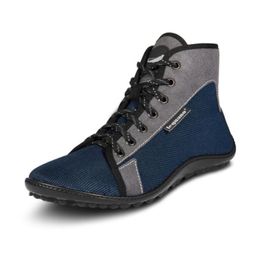 Leguano Barfußschuh »JASPAR«, Bequemschuh, Schnürboots mit speziell entwickelter Laufsohle blau-grau 41 41 Mit Lotus Effekt, Wasser perlt am...