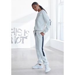 French Connection Sweathose mit seitlichen Kontrast-Einsätzen, Loungewear off-white 32/34 - N-Gr N-Gr 32/34 Sweatpants mit seitlichen Eingrifftasche