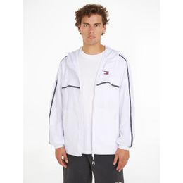 Tommy Jeans Blouson »TJM CHICAGO TAPE WINDBREAKER EXT« mit Kapuze Tape mit Markenschriftzug am Ärmel white 3XL 3XL Leichte Windjacke von Tommy Jeans