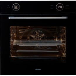 Hanseatic Einbaubackofen "HBO7213A1", Energieeffizienz: A+ (A+++-D), schwarz, B:59,5cm H:59,5cm T:56,6cm, Backöfen, Einfache Handhabung durch 2 Bedienknebel