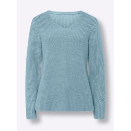 Heine Witt Damen Pullover im Rippenstrick, aqua, Gr&ouml;&szlig;e 36