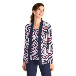 HERMANN LANGE Collection 2-in-1-Langarmshirt mit Grafik-Muster marine-koralle 50 50 Langarmshirt von HERMANN LANGE Collection