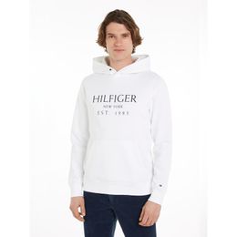 Tommy Hilfiger Hoodie »BIG HILFIGER HOODY« mit kontrastfarbenen Print White M M Kapuzensweatshirt von Tommy Hilfiger
