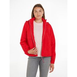 Tommy Hilfiger Windbreaker »TRANSITIONAL HOODED WINDBREAKER« mit Kapuze mit Logostickerei fierce red XS (34) XS (34) Windjacke von Tommy Hilfiger