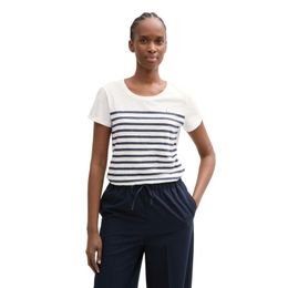 Tom Tailor Denim T-Shirt mit Streifen Muster white navy stripe S (36) S (36) T-Shirt von Tom Tailor Denim