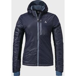 Schöffel SCHÖFFEL Outdoorjacke »Ins Hybrid Black Raven L« mit Kapuze 8820 - blau 36 4D BODY MAPPING - wärmende Front, atmungsaktive Rückenpartie