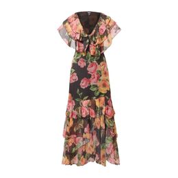 Nasty Gal Kleid Damen Gr&ouml;&szlig;e 42 goldgelb / gr&uuml;n / rosa / schwarz Winterkleid