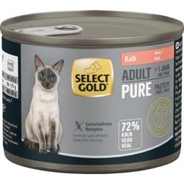 SELECT GOLD Pure Adult Pat&eacute; Kalb 24x200 g