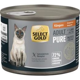 SELECT GOLD Pure Adult Pat&eacute; K&auml;nguru 24x200 g