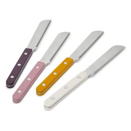 Tchibo - 4 Brotzeitmesser - silber
