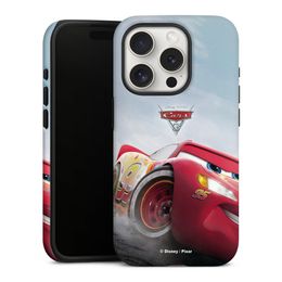 DeinDesign iPhone 15 Pro Handy Panzer Handyh&uuml;lle robuste Outdoor H&uuml;lle Schutzh&uuml;lle matt Lightning Mcqueen 95 Official Licensed Product Cars Tough Case