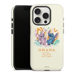 DeinDesign iPhone 15 Pro Handy Panzer Handyh&uuml;lle robuste Outdoor H&uuml;lle Schutzh&uuml;lle matt Official Licensed Product Lilo & Stitch Disney Tough Case