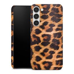 DeinDesign Galaxy S23+ Handy Premium Case Smartphone Handyhülle Schutzhülle matt Animal Print Fur Leopard Premium Case