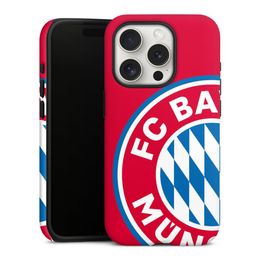 DeinDesign iPhone 15 Pro Handy Panzer Handyh&uuml;lle robuste Outdoor H&uuml;lle Schutzh&uuml;lle matt Official Licensed Product Fcb Fc Bayern M&uuml;nchen Tough Case
