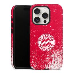 DeinDesign iPhone 15 Pro Handy Panzer Handyh&uuml;lle robuste Outdoor H&uuml;lle Schutzh&uuml;lle matt Fcb Fc Bayern M&uuml;nchen Official Licensed Product Tough Case