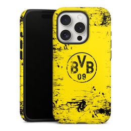 DeinDesign iPhone 15 Pro Handy Panzer Handyh&uuml;lle robuste Outdoor H&uuml;lle Schutzh&uuml;lle matt Bvb Official Licensed Product Borussia Dortmund Tough Case