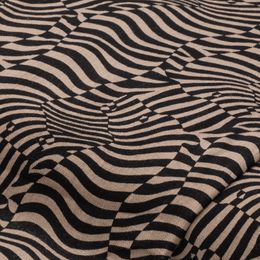 buttinette Leinenstoff "Zebra", braun/schwarz