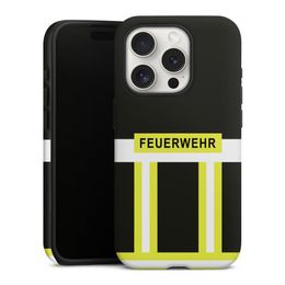 DeinDesign iPhone 15 Pro Handy Panzer Handyh&uuml;lle robuste Outdoor H&uuml;lle Schutzh&uuml;lle matt Fire Fighters Job Fire Fighter Tough Case