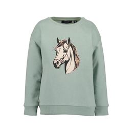 Blue Seven Sweatshirt M&auml;dchen Gr&ouml;&szlig;e 128 ecru / brokat / pastellgr&uuml;n / schwarz