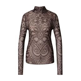 grace Shirt Damen Gr&ouml;&szlig;e L dunkelbraun / taupe
