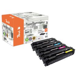 Peach HP 055 H 4 Toner XL (bk, c/m/y) ersetzt Canon CRG-055H, 3020C002, 3019C002, 3018C002, 3017C002 f&uuml;r z.B. Canon iSENSYS MF 742 Cdw (wiederaufbereitet)