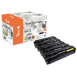 Peach HP 055 5 Toner (2*bk, c/m/y) ersetzt Canon CRG-055, 3016C002*2, 3015C002, 3014C002, 3013C002 f&uuml;r z.B. Canon iSENSYS MF 742 Cdw (wiederaufbereitet)