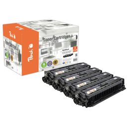 Peach HP 212 A 4 Toner (bk, c/m/y) ersetzt HP No. 212A, W2120A, W2121A, W2122A, W2123A f&uuml;r z.B. HP Color LaserJet Enterprise Flow MFP M 578 c (wiederaufbereitet)