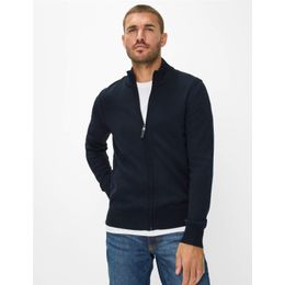 Strickjacke Brax "Style JAKE", Herren, Gr. XXL, blau (navy), Strick, 44% Baumwolle, 29% Polyacryl, 27% Wolle, Strickjacken