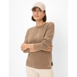 Brax Damen Strickpullover "Style LIZ"taupe, Gr. 38, Strick, 90% Schurwolle, 10% Kaschmir, Pullover