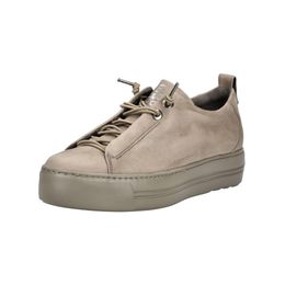 Plateausneaker Paul Green "Paul Green Sneaker Nubukleder", Damen, Gr. 38,5, grau (taupe), Nubukleder, Schuhe Plateausneaker