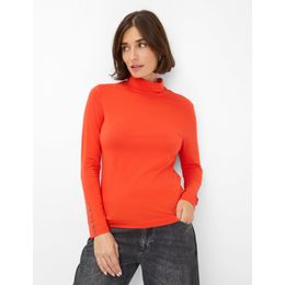 Sweatshirt Brax "Style CARINA L", Damen, Gr. 36, orange, 47% Baumwolle, 47% Modal, 6% Elasthan, Sweatshirts