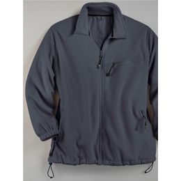 Fleecejacke CLASSIC, Herren, Gr. 56/58, grau, 100% Polyester, unifarben, Jacken