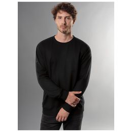 Sweatshirt TRIGEMA "TRIGEMA Sweatshirt", Herren, Gr. XL, schwarz, 70% Baumwolle, 30% Polyester, Basic, Sweatshirts Sweatshirt