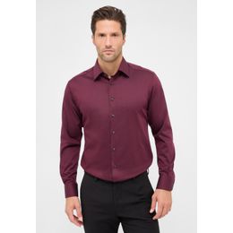 Langarmhemd Eterna "MODERN FIT", Herren, Gr. 48, Normalgrößen, plum, Satin, 100% Baumwolle, tailliert, Manschette, Hemden, NON IRON (bügelfrei)