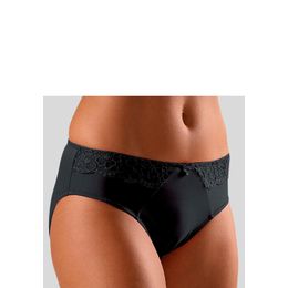 Lascana Damen Slip, Gr. 56, schwarz, Microtouch, Obermaterial: 85% Polyamid, 15% Elasthan, Unterhosen, mit seitlichen Spitzeneinsätzen