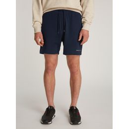 Tommy Jeans Herren Sweatshorts "TJM REG LINEAR SHORT", blau, Gr. M, unifarben, Sweatware, Obermaterial: 80% Baumwolle, 20% Polyester, Hosen, mit