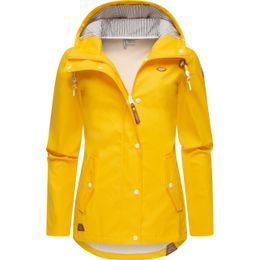 Ragwear Damen Regenjacke "YM-Marge", gelb, Gr. XL, Obermaterial: 100% Polyester; Innenfutter: 100% Polyester, Jacken, stylische Übergangsjacke mit