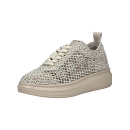 Mustang Shoes Damen Sneaker "Mustang Shoes Sneaker Textil", Gr. 37, beige, Textil, Schuhe