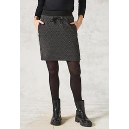 Cecil Damen Minirock, schwarz, Gr. XXL, bedruckt, Stoff, 68% Polyester, 28% Viskose, 4% Elasthan, Röcke, softer Materialmix