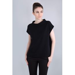 Imperial Damen Blusentop, schwarz, Gr. XS, unifarben, Jersey, Obermaterial: 97% Polyester, 3% Elasthan, Blusen, aus leicht, fließender Qualität
