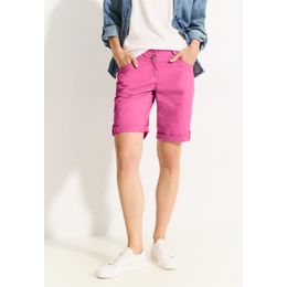 Cecil Damen Bermudas "Style New York", pink, Gr. 27, unifarben, Obermaterial: 98% Baumwolle, 2% Elasthan, Hosen, Sommerhose mit Stretchanteil