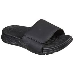 Skechers Herren Pantolette "GO CONSISTENT SANDAL-WATERSHED", Gr. 43, schwarz, Lederimitat, unifarben, Schuhe, Strandschuh, Badeschuh, Pool Slides mit